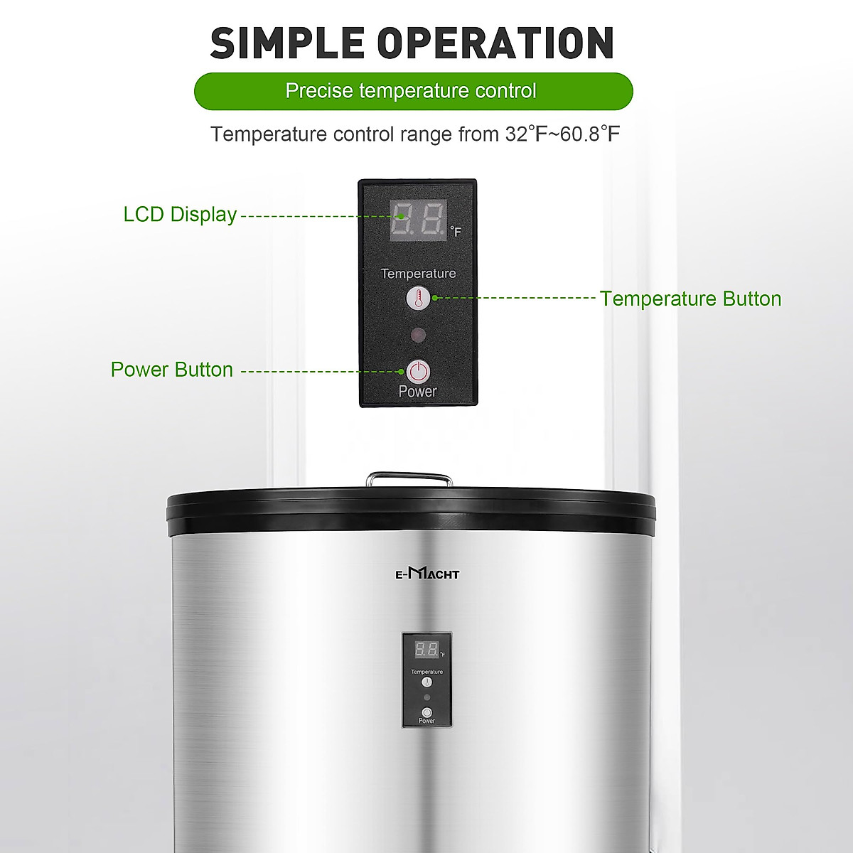 Fadidio 1.8 Cu.Ft Wine Cooler Refrigerator w/4 Universal Wheels,32℉-60.8℉ Digital Temperature Control,Beverage Fridge and Cooler for Soda,Beer or Wine,Freestanding Party Cooler for Home,Bar&Apartment