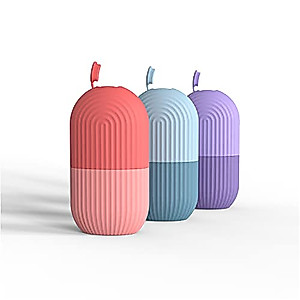 LO MERECES Facial Ice Roller, Ice Cube Massager Reusable Silicone Ice Mold for Face, Eyes, Neck, Daily Skin Care, De-Puff Eye Bags, Reduce Migraine Pain (#1 Pink)