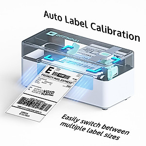 OFFNOVA Shipping Label Printer, Bluetooth Thermal Label Printer 4x6 for Small Business and Shipping Packages, Supports Windows Mac iOS Android, Works with USPS Ebay Shopify Etsy
