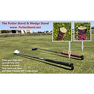 Golf Chipper and Putter Prop Stands – Hinged Putter Stand Cap Keeps Golf Club Shafts Off Ground – Putter Holder by HD Products (Ovesized)