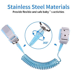 Reflective Anti Lost Wrist Link, Toddler Safety Leash with Key Lock, Safety Wrist Leash for Toddlers, Babies & Kids 8.2 feet