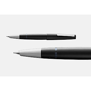 Lamy 2000 black - elegant Fountain Pen in robust fibreglass barrel - 14 ct. gold nib, partially platinum-plated - nib size EF