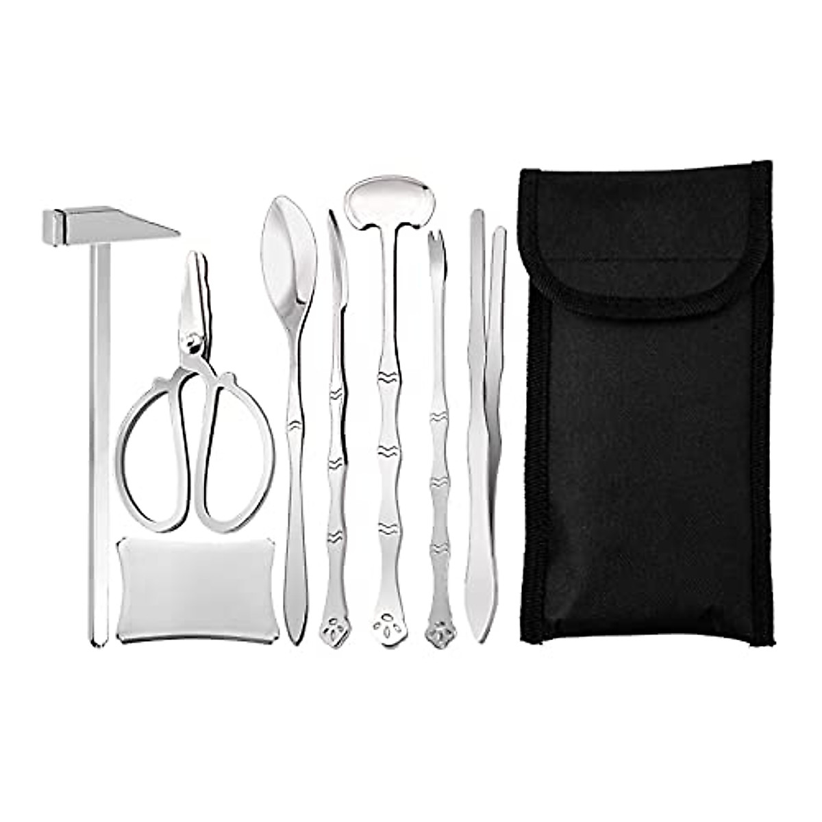 Seafood Tools Set Seafood Tool Set with Storage Bag Crab Nut Lobster Crackers Opener Shellfish Lobster Leg Sheller Kitchen Kits Pack of 8 Crab/Nut Cracker
