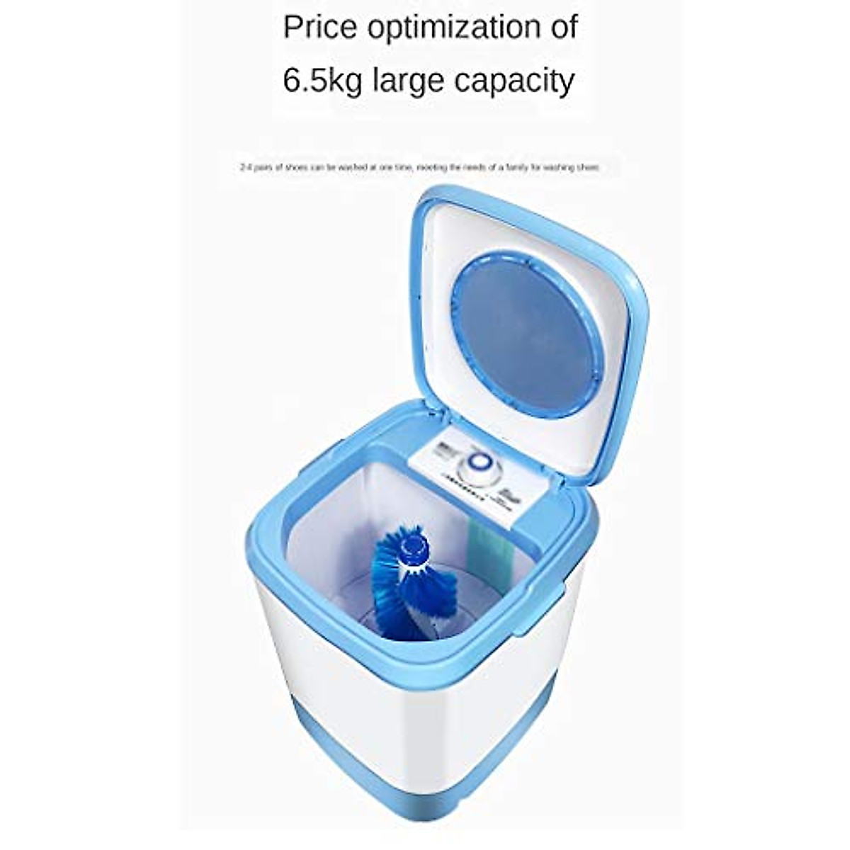 ZLXDP 6.5kg Portable Shoes Washing Machine Household Single Tube Washer and Dryer Machine for Shoes Bacteriostasis Shoes (Color : EU)