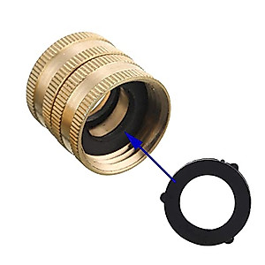 M MINGLE Garden Hose Filter for Pressure Washer Inlet Water, Garden Hose Adapter, 3/4 Inch Brass Connector