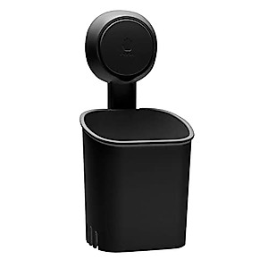 Bath Bliss Power Lock Gel-Suction Toothbrush Holder | Suction Mount | Bathroom Mirror or Wall Hang | No Tools Required | Toothpaste | Razor | Easy Release | Matte Black