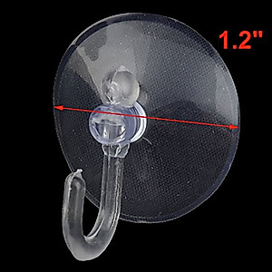 uxcell Rubber Family Window Glass Wall Suction Cup Hook Sucker Hanger 25mm Dia 23pcs Clear