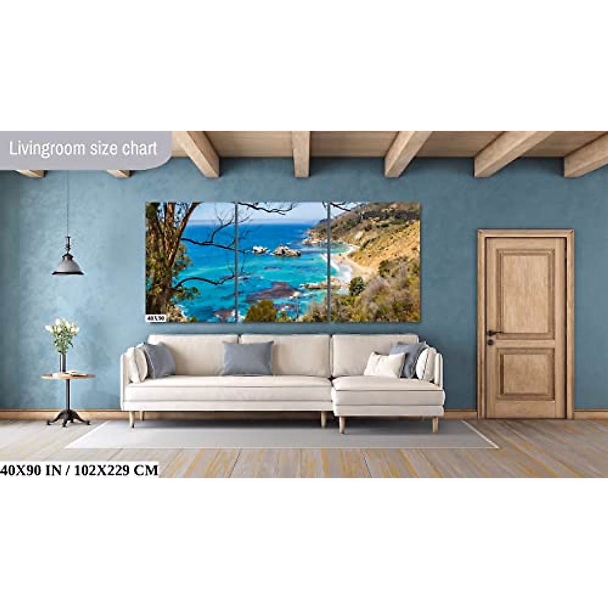 Big Sur Ocean Seascape Photo Wall Art Decor (Paper Print, 8x10 inches)