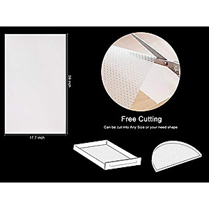 Premium Shelf Liners, Plastic Cabinet Liner Drawer Liners Non-Adhesive Refrigerator Mat for Kitchen Office, 17.7 x 59 inches - Clear