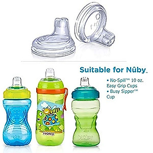 Nuby 6 Pack Replacement Silicone Spouts for the Nuby No Spill Easy Grip Cup