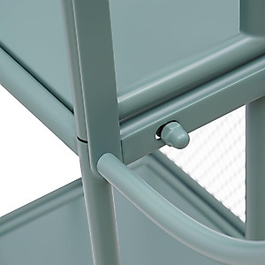 Cactus Bookshelf, 4 Tier Freestanding Cactus Shape Metal Hollow-Out Bookshelfs, Creative Book Storage Shelf Organizer for Small Space Green Cactus Bookcase for Home Living Room Bedroom (Green)