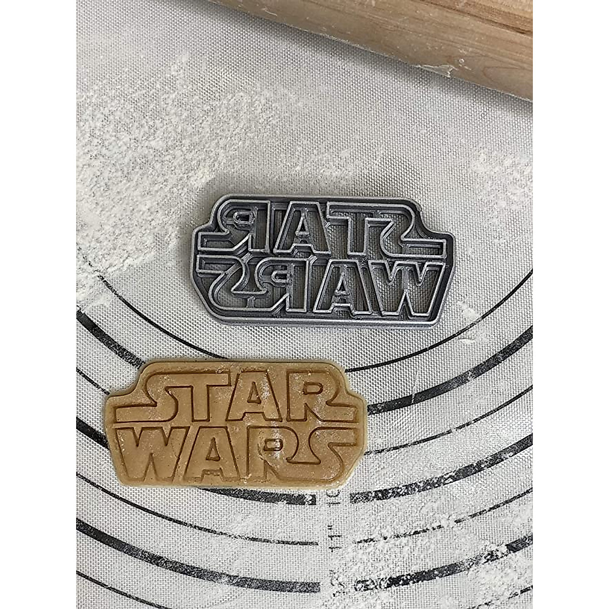 Galaxy Wars Logo Cookie Cutter & Mold (XL Size, 2”x4.1” Inch-Scale) Produced by 3D Kitchen Art