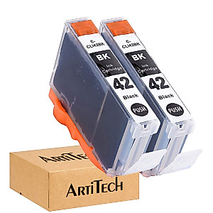 ARTITECH CLI-42 BK Pixma Pro-100 Compatible Ink Cartridges Replacement for Canon CLI42 CLI-42 Black Ink Cartridge Work for Pixma Pro-100S Printers,2 Pack CLI-42 BK