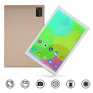 Huleo 10.1in Tablet, Front 5MP Rear 8MP 100 to 240V Gaming Tablet for Business (US Plug)