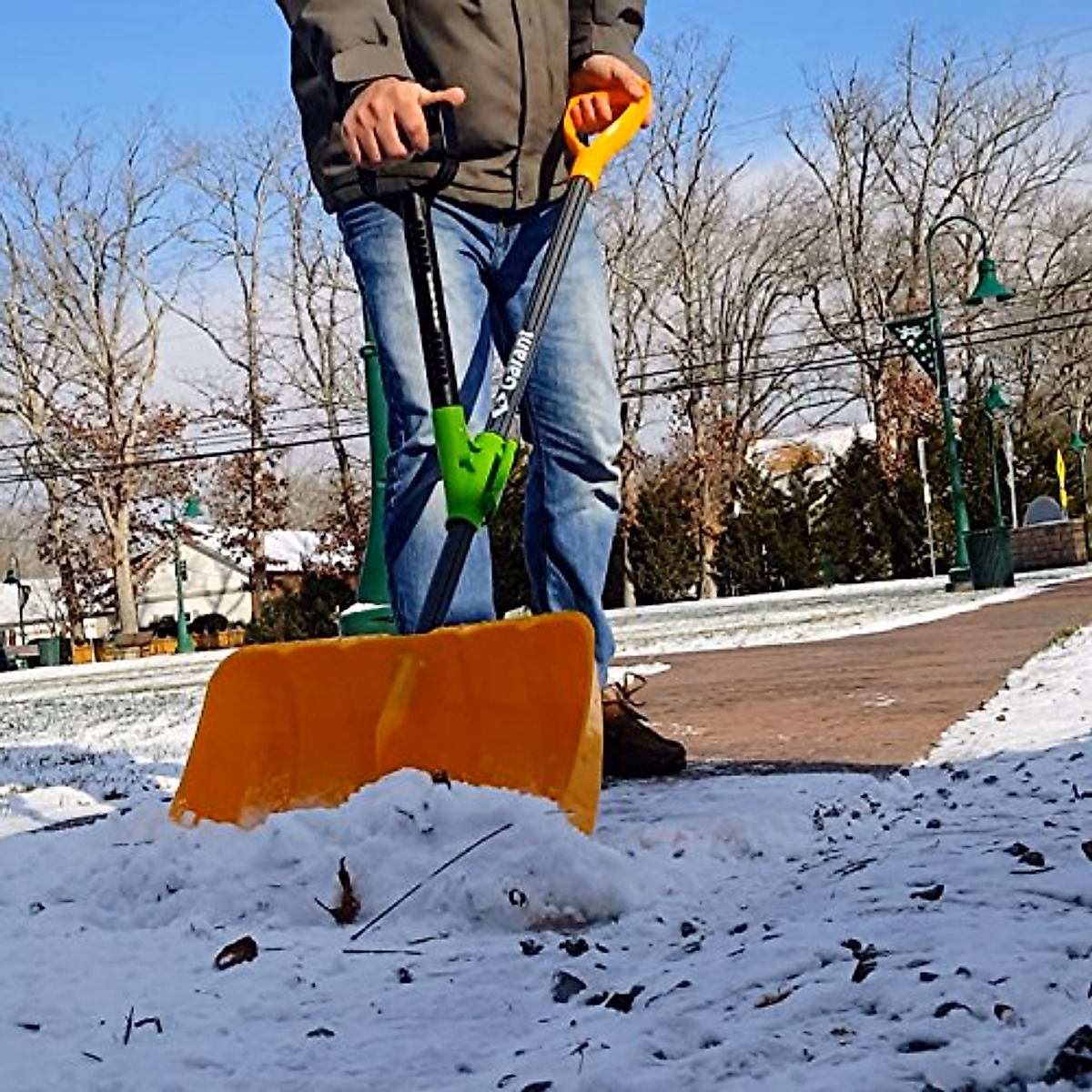 The Rah Handle! A Universal Ergonomic Back Saving Lefty Or Righty, Secondary Handle For Snow Shovels, Rakes, and Other Gardening Or Construction Tools.