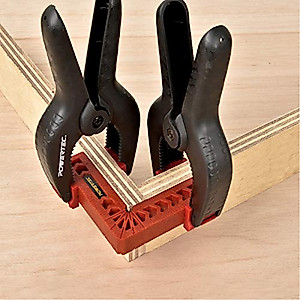 POWERTEC 71123-P2 90 Degree Positioning Squares, Right Angle Corner Clamps Woodworking Tools, Carperter Tools for Cabinets, Picture Frames and Boxes, 3" Set of 8
