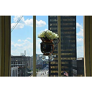 LaBrinx Designs Small Suction Cup Shelf - Live Plants, Windows, and Bathrooms