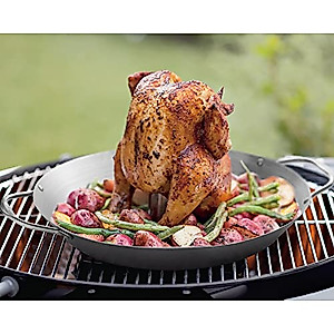 Beer Can Chicken Holder, Stainless Steel Beer Chicken Roaster Pan with Handle and Removable Canister for Grill Smoker Oven, 12 inch Vertical Poultry Roaster Rack BBQ Accessories Dishwasher Safe