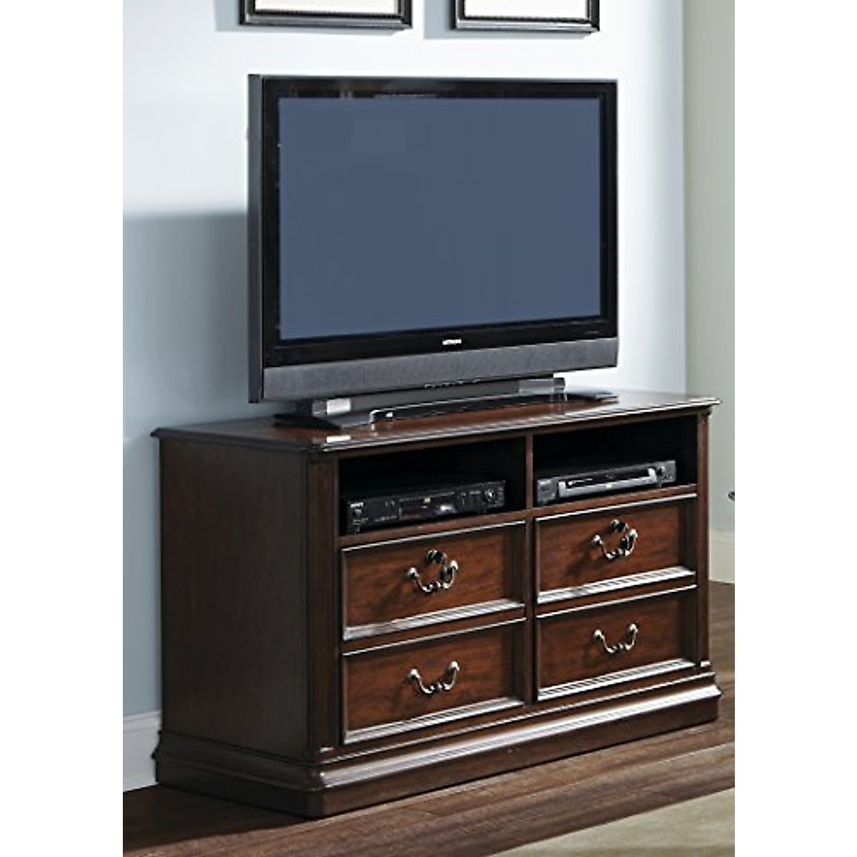 Liberty Furniture Industries Brayton Manor Jr Executive Media Lateral File, W46 x D22 x H31, Dark Brown