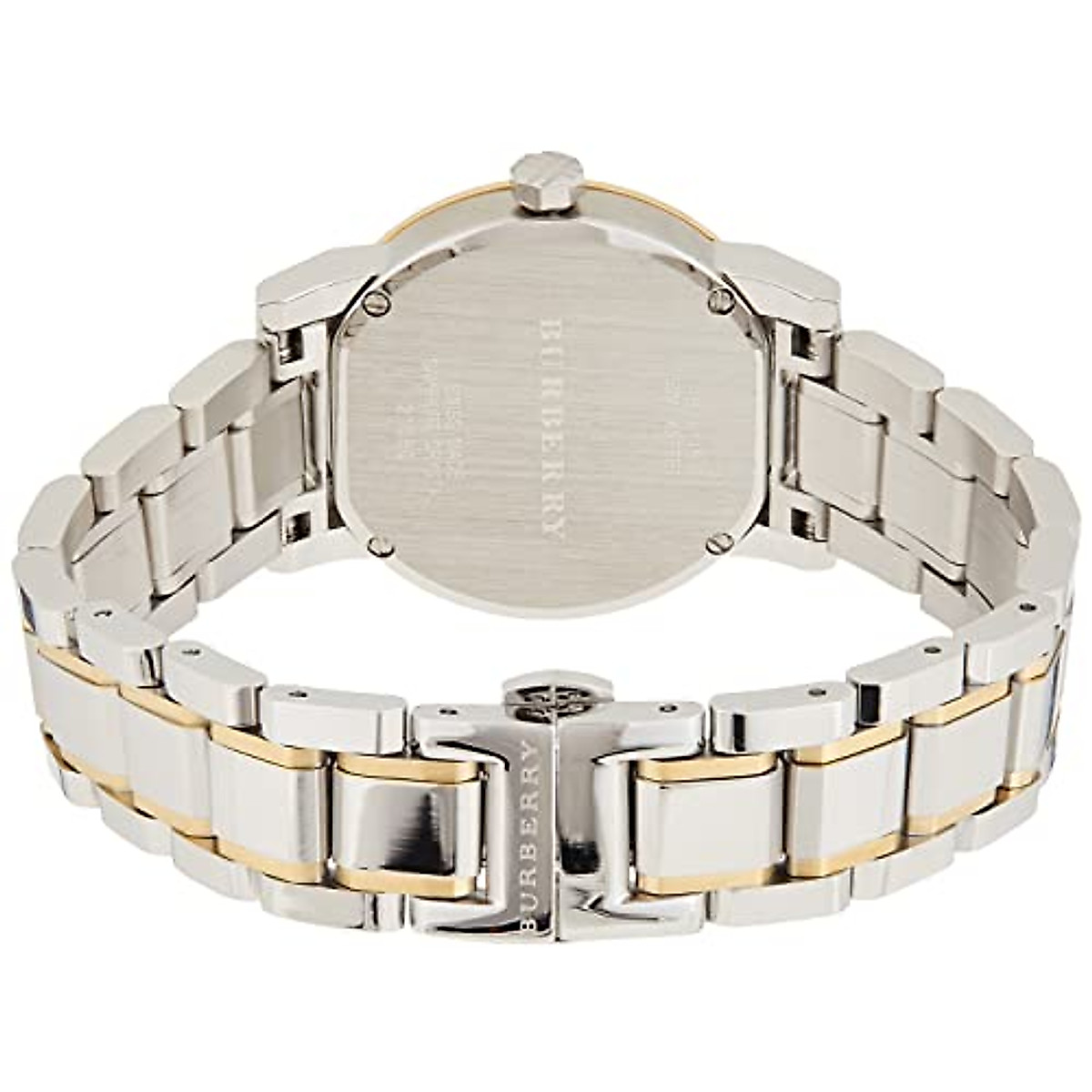 Burberry Silver Dial Two-tone Silver and Gold-tone Bracelet Ladies Watch BU9115
