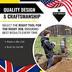 T&T Tools 30-Inch Manhole Hook Tool - Heavy Duty Single Hook for Lifting Manhole Covers, Storm Drains, Septic Tank Risers - Rigid Hex Alloy Steel Tool for Lifting, Pulling, and Removing Covers-1 Pack