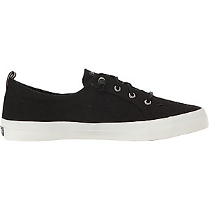 Sperry Womens Crest Vibe Linen Sneaker, Black, 7