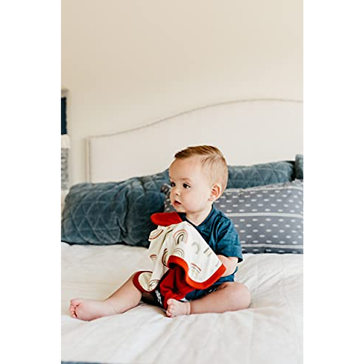 3-Layer Knit Security Blanket Set Sized 16" x 16" 2-Pack "Kona" by Copper Pearl