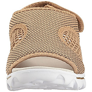 Propét Womens TravelActiv Sandal, Gold/Black, 8.5 Wide US