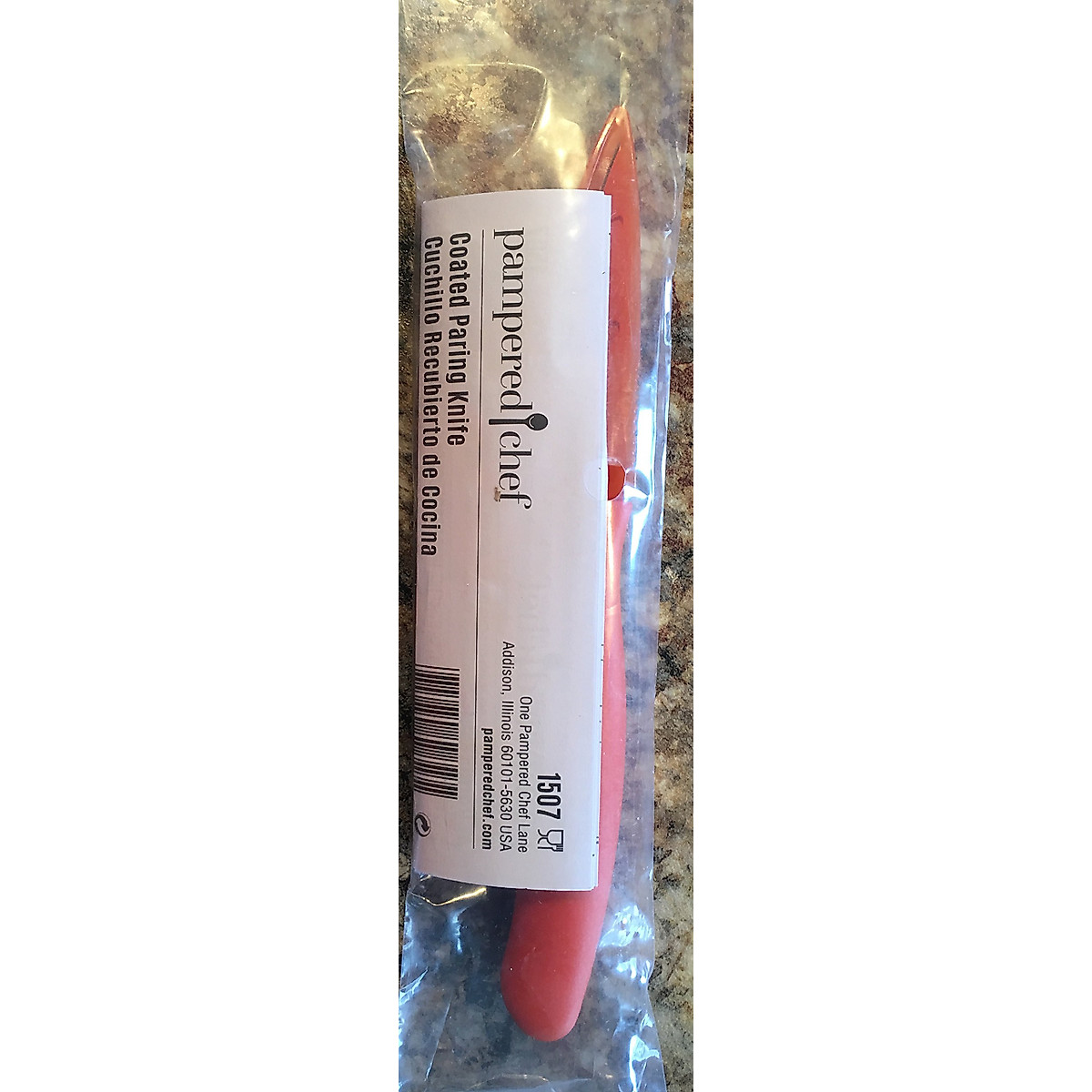 PAMPERED CHEF New model. #1507 PARING COLOR COATED KITCHEN KNIFE