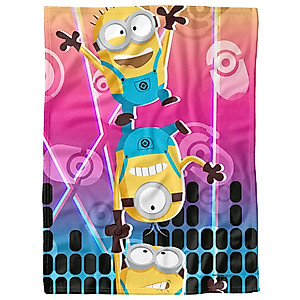 LOGOVISION Minions Lightweight Baby Blanket, 30"X40", Minions CMYK Rave Unisex for Infants Girls & Boys