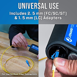 Jonard Tools FIM-400 Fiber Optic Inspection Microscope 400x with FC/SC/ST and LC Adapters