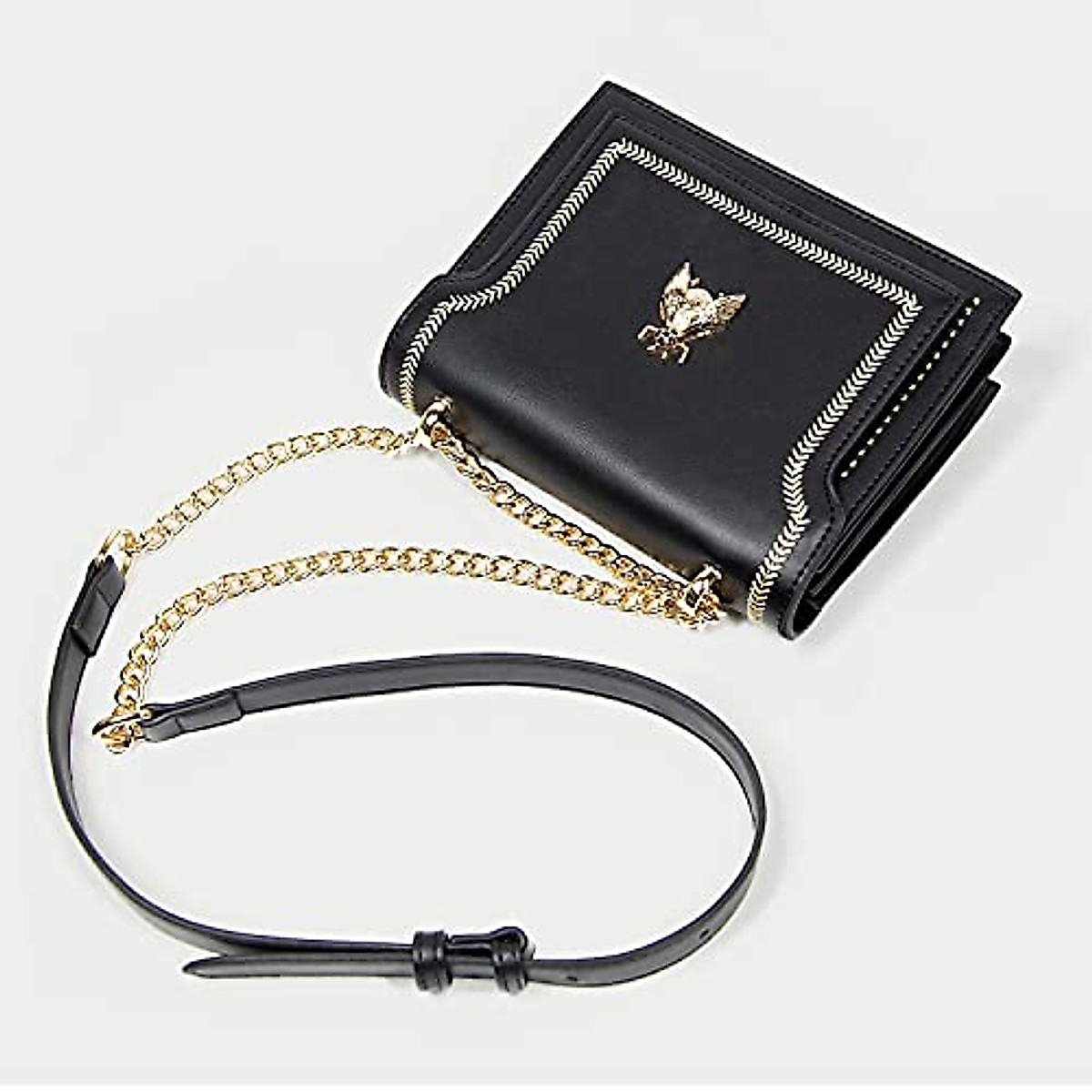 NPBAG Small Purse, Crossbody Bag for Women, Clutch Handbag Shoulder Bag with Metal Chain Strap, Designer Trendy Lady Wallet