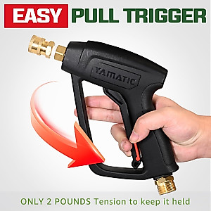 YAMATIC Pressure Washer Gun and Wand with 5 Spray Nozzles, M22-14mm & M22-15mm Fitting Replacement for Ryobi, Karcher, Greenworks, Craftsman, Troy bilt Power Washers, 4000 PSI