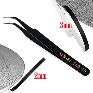 XUMAKI 2mm / 3mm x 50M LCD Repair Tape Phone Screen Adhesive Tape LCD Touch Screen Repair Tape with 1 Tweezers for Cell Phone, iPad, Tablets, Laptops, LCD Screen