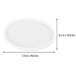 ARTIBETTER Pack of 3 Silicone Resin Tray Molds Oval Shaped Crystal Epoxy Platter Molds Coaster Resin Casting Molds for DIY Desktop Decoration