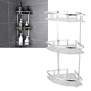 Corner Shower Caddy 3 Tiers Organizer Shelf Corner, Rustproof, Plastic Shower Rack Stands for Inside Bathroom Toilet Kitchen Bathtub Shower pan