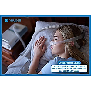 Slim CPAP Tubing by Snugell™ | 6-Foot Universal Premium Slim CPAP Tube | Compatible with all major CPAP Machines