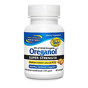 NORTH AMERICAN HERB & SPICE Super Strength Oreganol P73-60 Softgels - Immune System Support - Vegan Friendly Wild Oregano - 285% More Potent Than Regular Strength - Non-GMO - 60 Servings