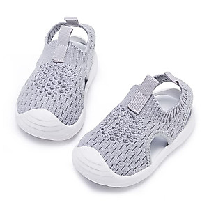BMCiTYBM Baby Boys Girls Sandals Summer Shoes Non-Slip 6 9 12 18 24 Months Grey Size 12-18 Months Infant