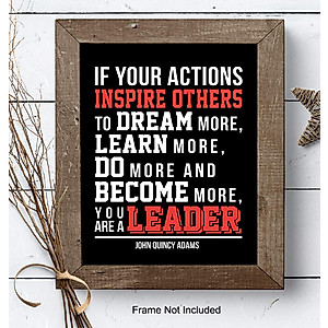 Leadership Office Wall Art Decor- Unique Motivational Gift for Boss, Manager, Team Leader, Coach, Teacher - UNFRAMED Photo 8X10 - Inspirational Quote Poster Print