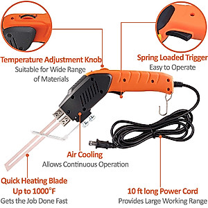 Pro Electric Hot Knife Foam Cutter Styrofoam Cutting Tool Kit Air Cooled Electric Hot Knife Continuous Use(Electric Hot Knife)