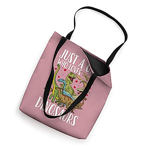 Dinosaur Just a Girl Who Loves Dinosaurs Brachiosaurus Tote Bag