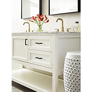 Amerock | Cabinet Pull | Matte Black | 3 inch (76 mm) Center to Center | Monument | 1 Pack | Drawer Pull | Drawer Handle | Cabinet Hardware