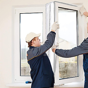 UniForU Window Seal for Portable Air Conditioner Window Cover with The Double Access Zipper and Adhesive Fastener 400cm/157” (400cm/157)