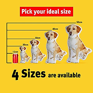 Funmii Custom Pet Pillows Personalized Pet Dog Cat Picture Pillow 3D Printing Pet Face Body Shaped Pillow for Home Sofa Bed Decor Birthday Christmas for Mom Dad Pet Boys Girls