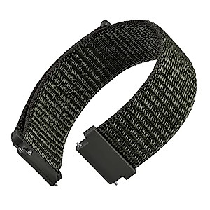 WOCCI 18mm Adjustable Nylon Watch Band, Quick Release Sport Loop Strap (Army Green)