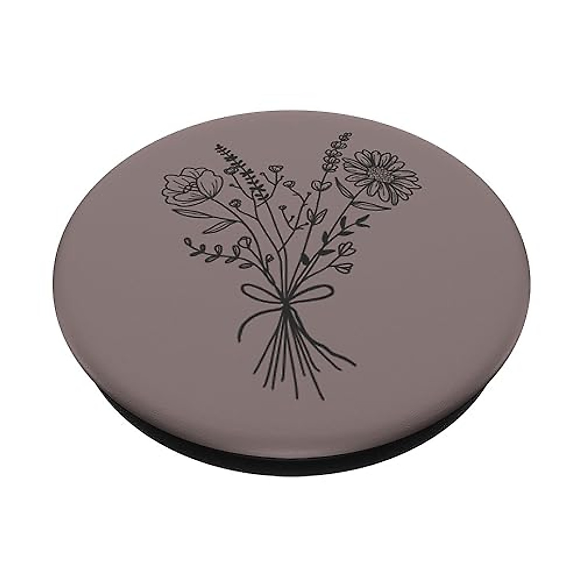 Neutral Wildflower Floral Flower Design PopSockets Standard PopGrip
