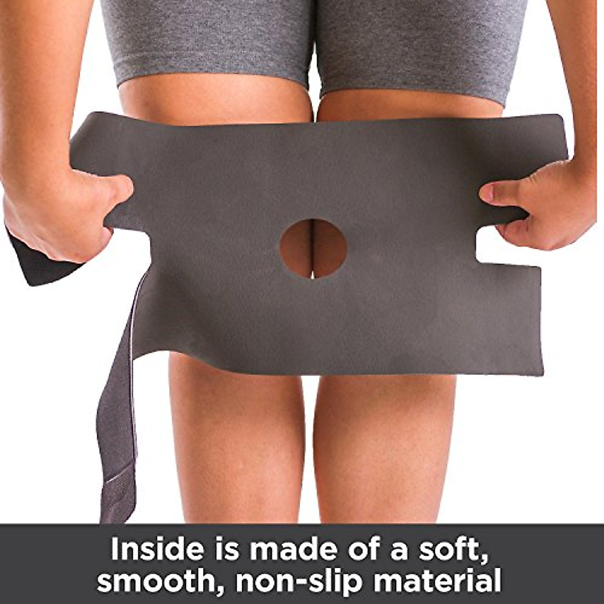 BraceAbility Nonslip Knee Support | Comfortable No-Sweat Womens and Mens Knee Wrap Brace for Sore Knees, Sprains, Arthritis Joint Pain Relief while Walking, Working Out, Sitting & Standing (Medium)