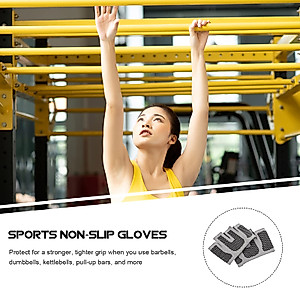 Healifty 2Pcs Yoga Gloves Barehand Gloves Non- Slip Fitness Gloves Exercise Gloves Minimalist Half Gloves Exercise Fitness Accessories (Black)