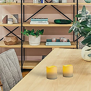 LampLust Outdoor Flameless Candles 3x3 - Battery Operated, Waterproof, Flickering LED Flame, Remote Control with Timer, Decorative Small Pillar Candles for Outdoor Decor - Set of 2